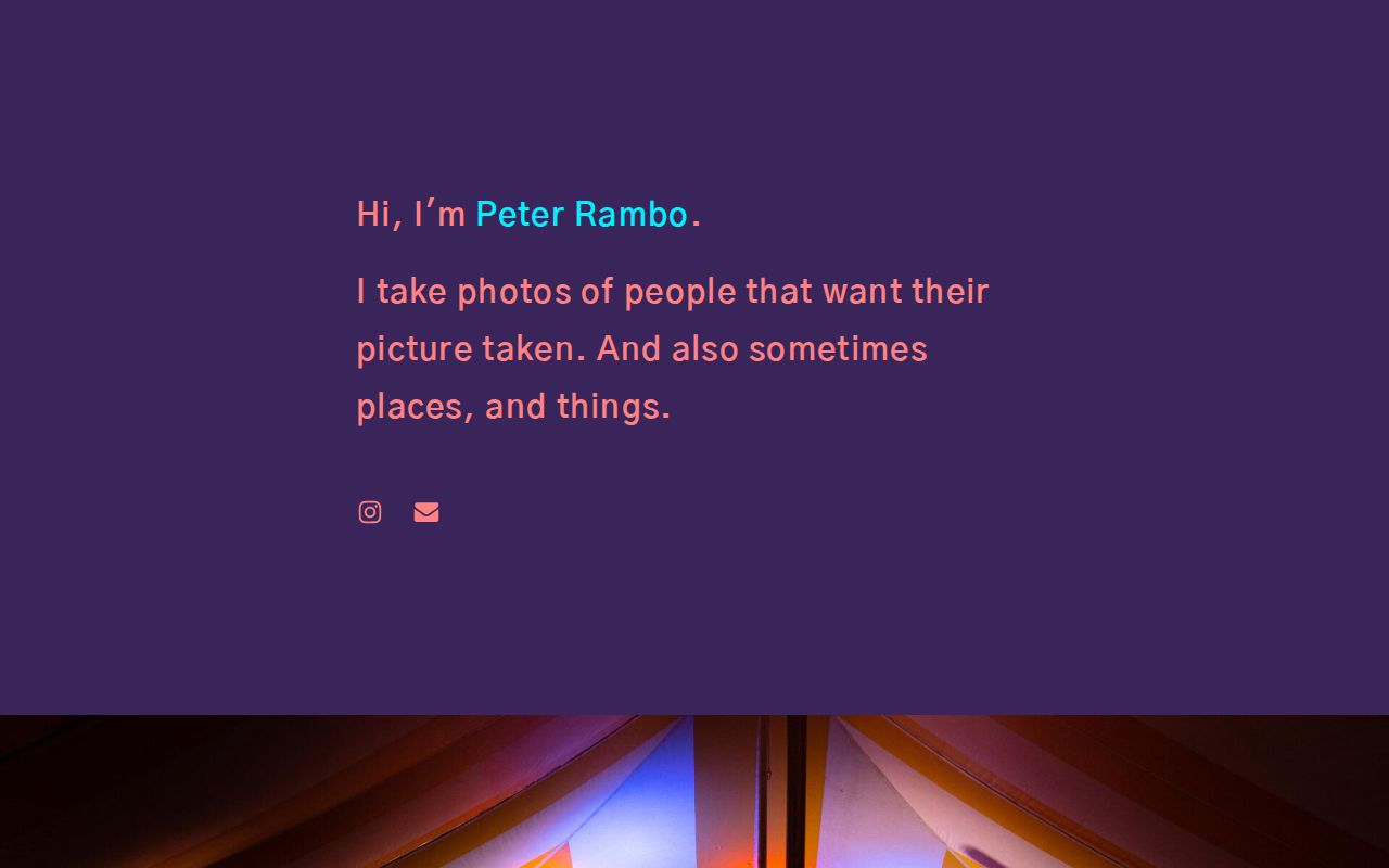 Peter Rambo takes photos of people at events